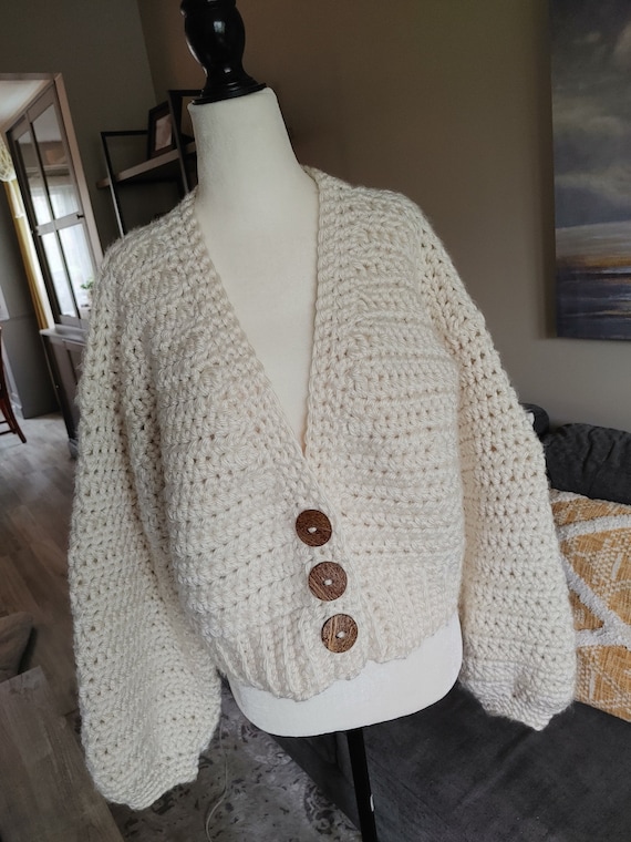 CROCHET PATTERN Crochet Cardigan Pattern Cropped Cardigan | Etsy