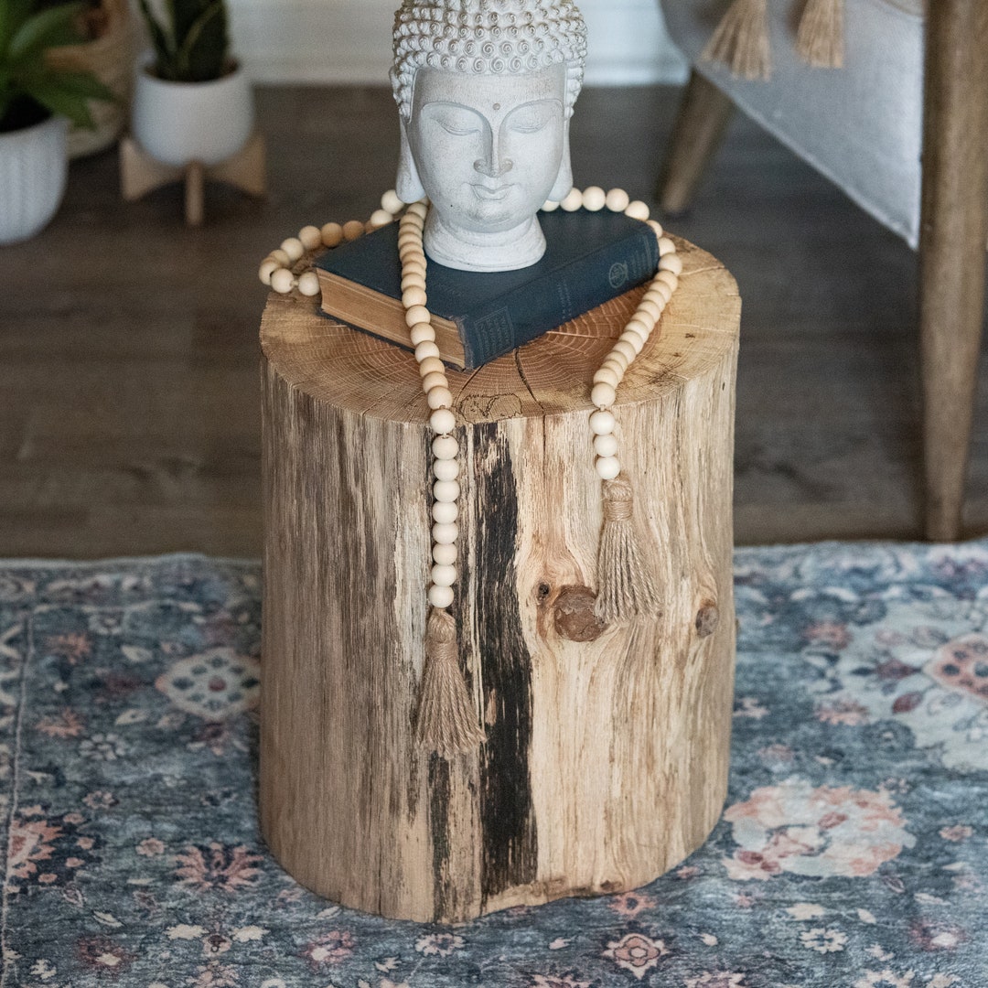 Ready to Ship Stump Side Table Oak Stump Table Medium Rustic Tree Stump ...