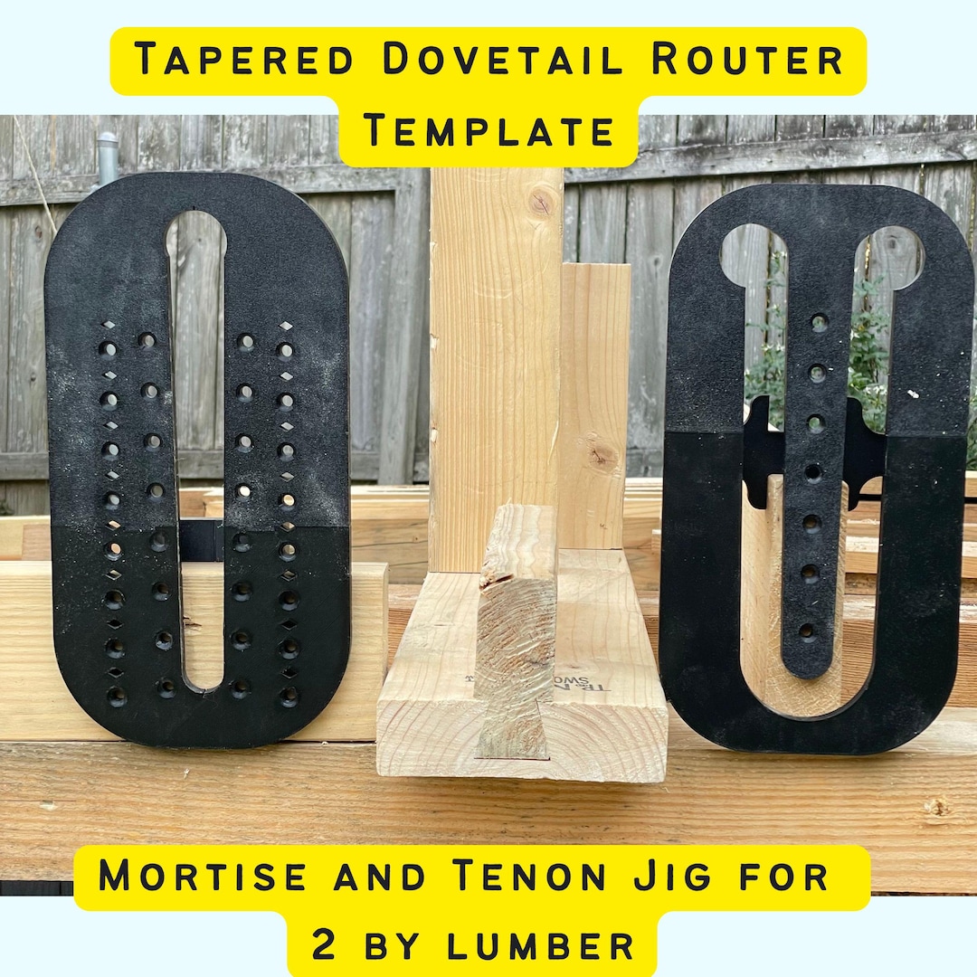 Tapered Dovetail Router Jig Template for 2 by Lumber - Dovetail Router ...