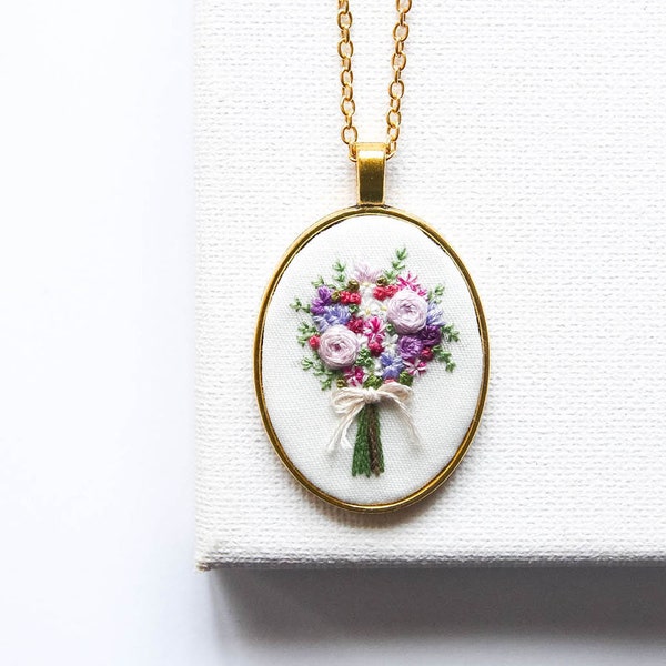 Embroidery Pendant - Etsy