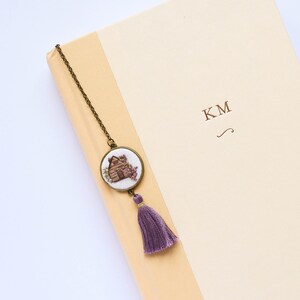 Embroidered House Aesthetic Bookmark, Cozy Hut Book Accessories ...