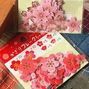 2 SETS Japanese Flower Stickers Diary Sticker Deco Stkcer - Etsy