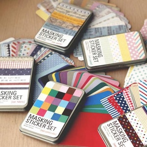 Masking Sticker Set(tin Box Ver) - Deco Sticker - Diary Sticker - Paper ...