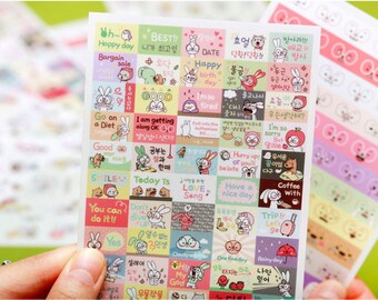 20 Sheets Momoi Stickers Transparent Girl Sticker Diary | Etsy