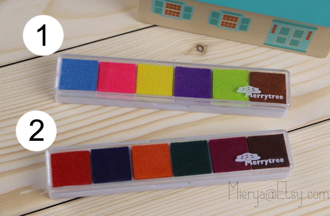 6 Colors Ink Pad - Stamp Ink - Stamp Pad - 2 Styles - Etsy