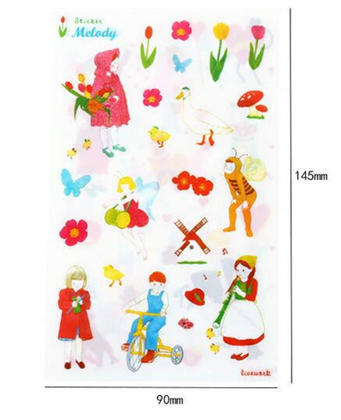 Melody Sticker PVC Sticker Lovely Sticker Deco Diary Korean | Etsy
