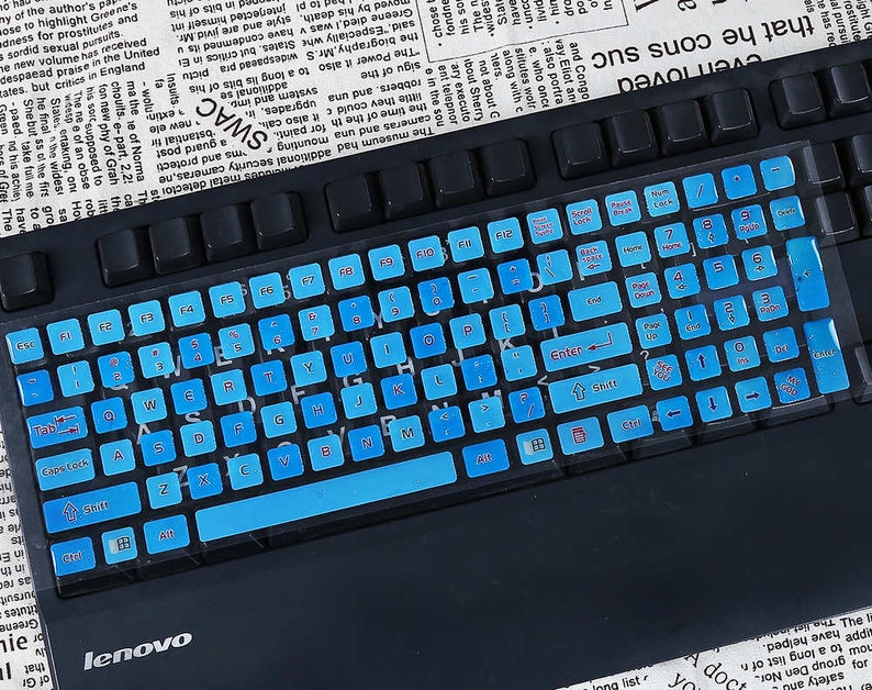 Solid Blue Epoxy Keyboard Sticker DIY 3D Desktop Keyboard - Etsy