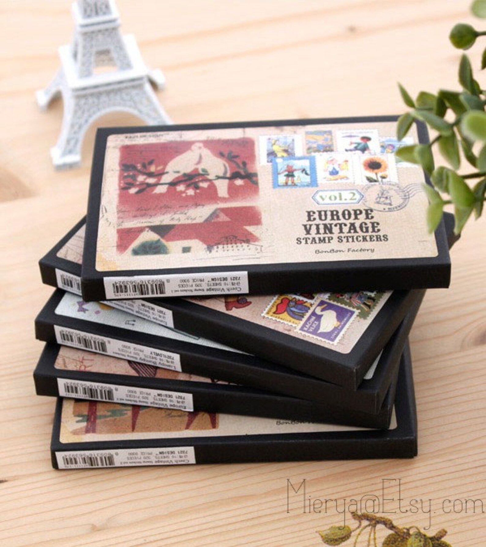Euro Vintage Stamp Sticker Set Deco Sticker Diary Sticker | Etsy