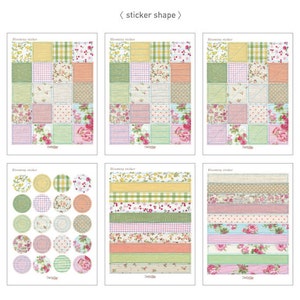 Blooming Sticker Set Masking Stickers Diary Stickers Deco Stickers 6 ...