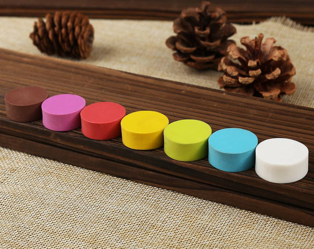 Solid Color Mini Round Rubber Block DIY Rubber Stamp | Etsy