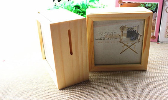 3 IN 1 Natural Wood Box Money Box Mirror Box Photo Frame | Etsy