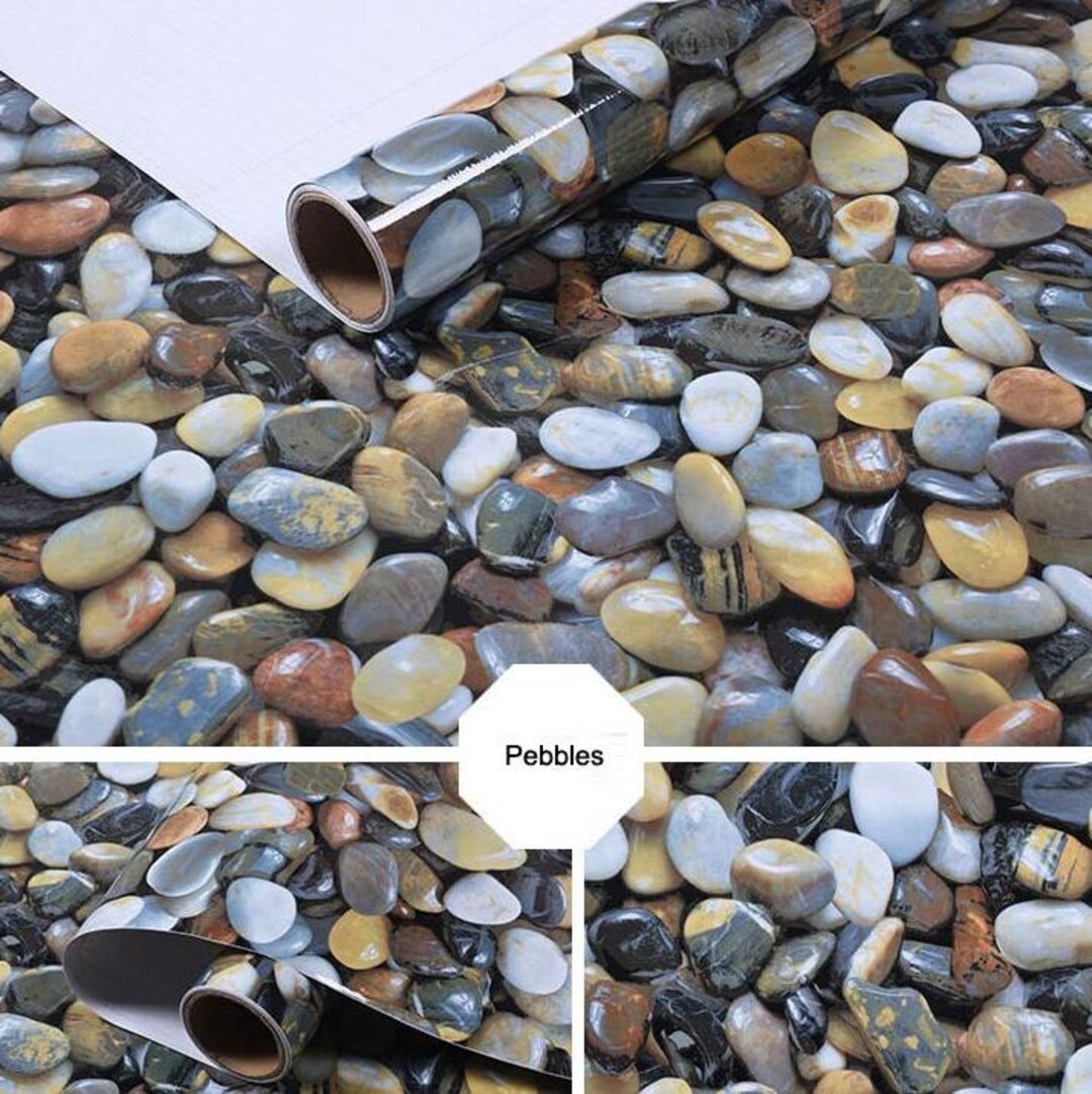 3 Meters . Wall Paper . Marble Sticker . Contact Paper . Pebbles Marble ...