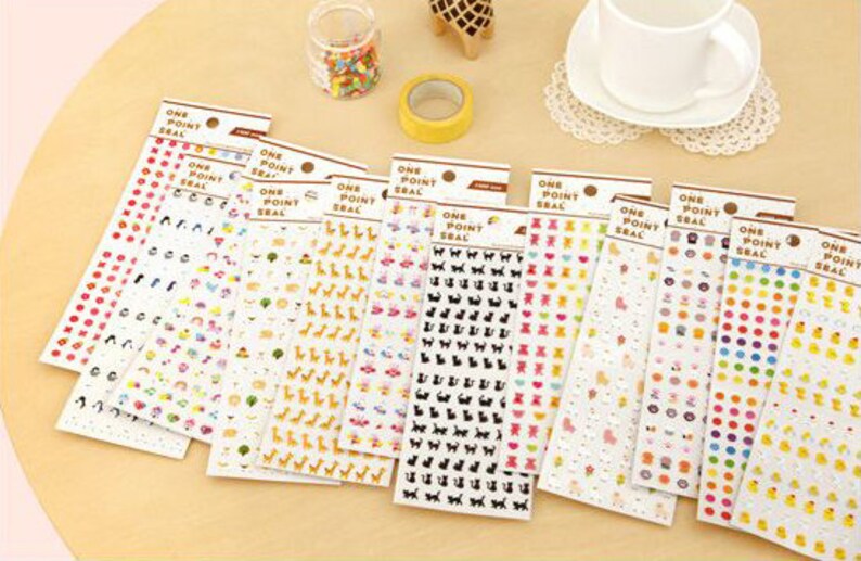 Mini Point Seal Sticker Diary Sticker Deco Sticker - Etsy