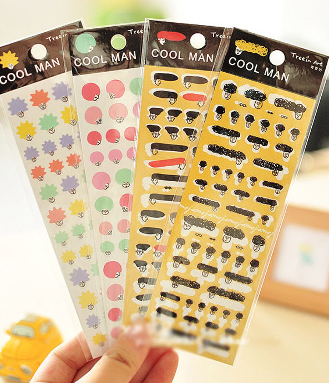 Cool Man Sticker Set - Transparent Deco Sticker - Diary Sticker - Cell ...