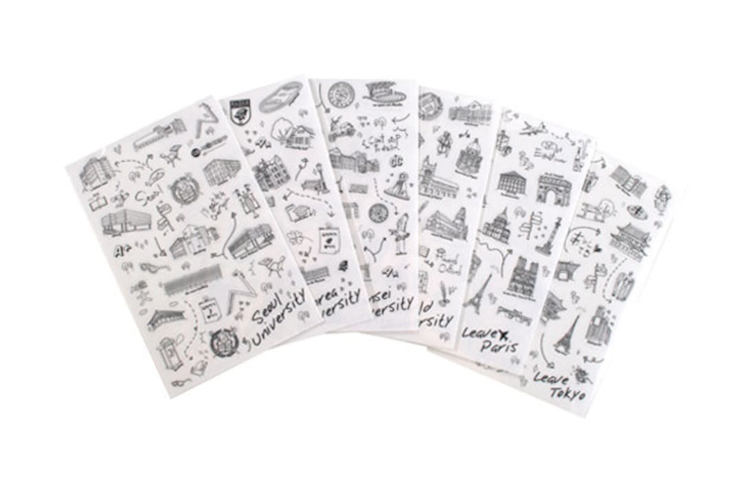 World University Sticker Set: Vintage Travel Stickers, Diary Planner ...