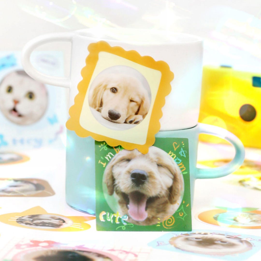 40 Pcs Cute Cat and Dog Stickers - Cartoon Stickers - Deco Stickers ...