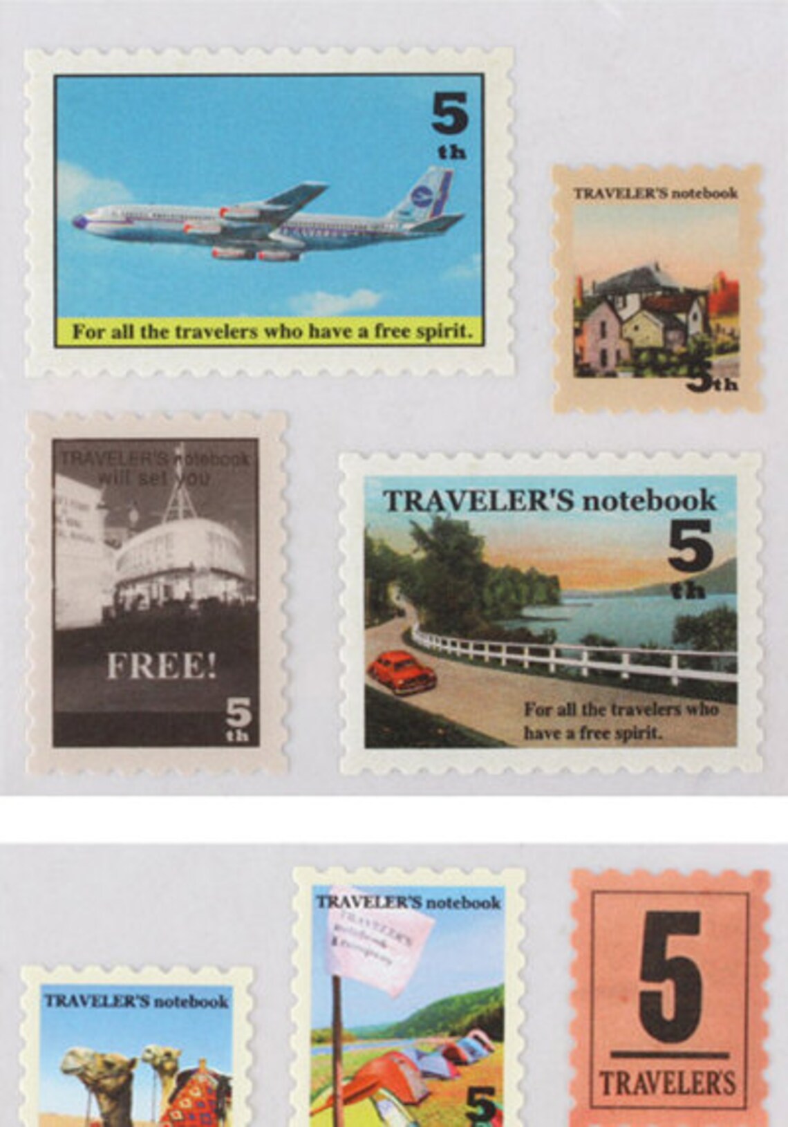 Sticker Stamp Set Stamp Sticker Set Deco Sticker Set | Etsy