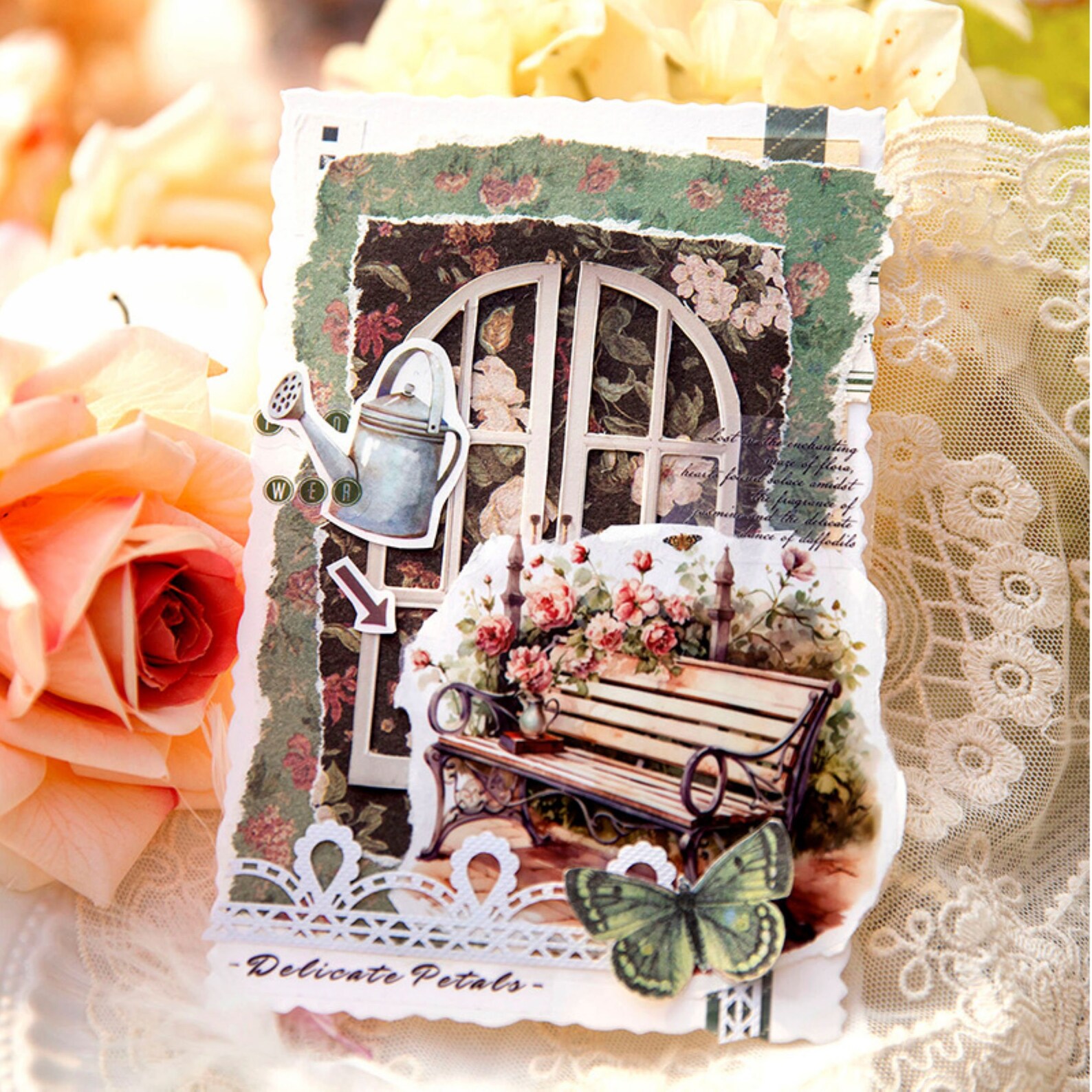 10 Pcs Romantic Theme Stickrs - Memory Corner Stickers - Vintage ...