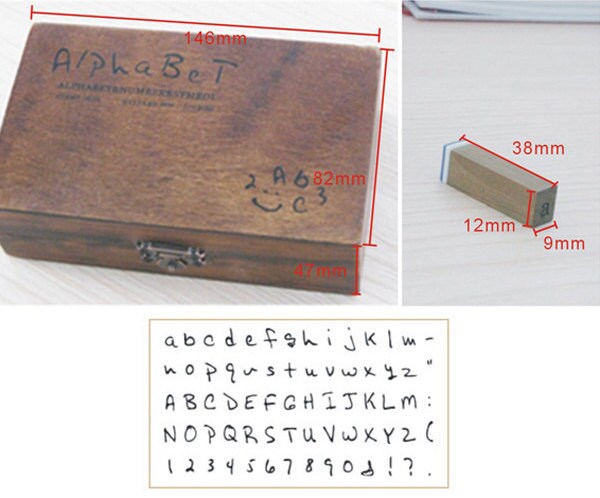 Vintage Alphabet Stamp Set Rubber Stamps Letter | Etsy