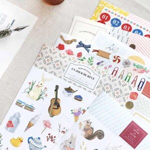Daily Deco Pack Ver 5 Sticker Set Paper Sticker Diary Sticker Deco ...