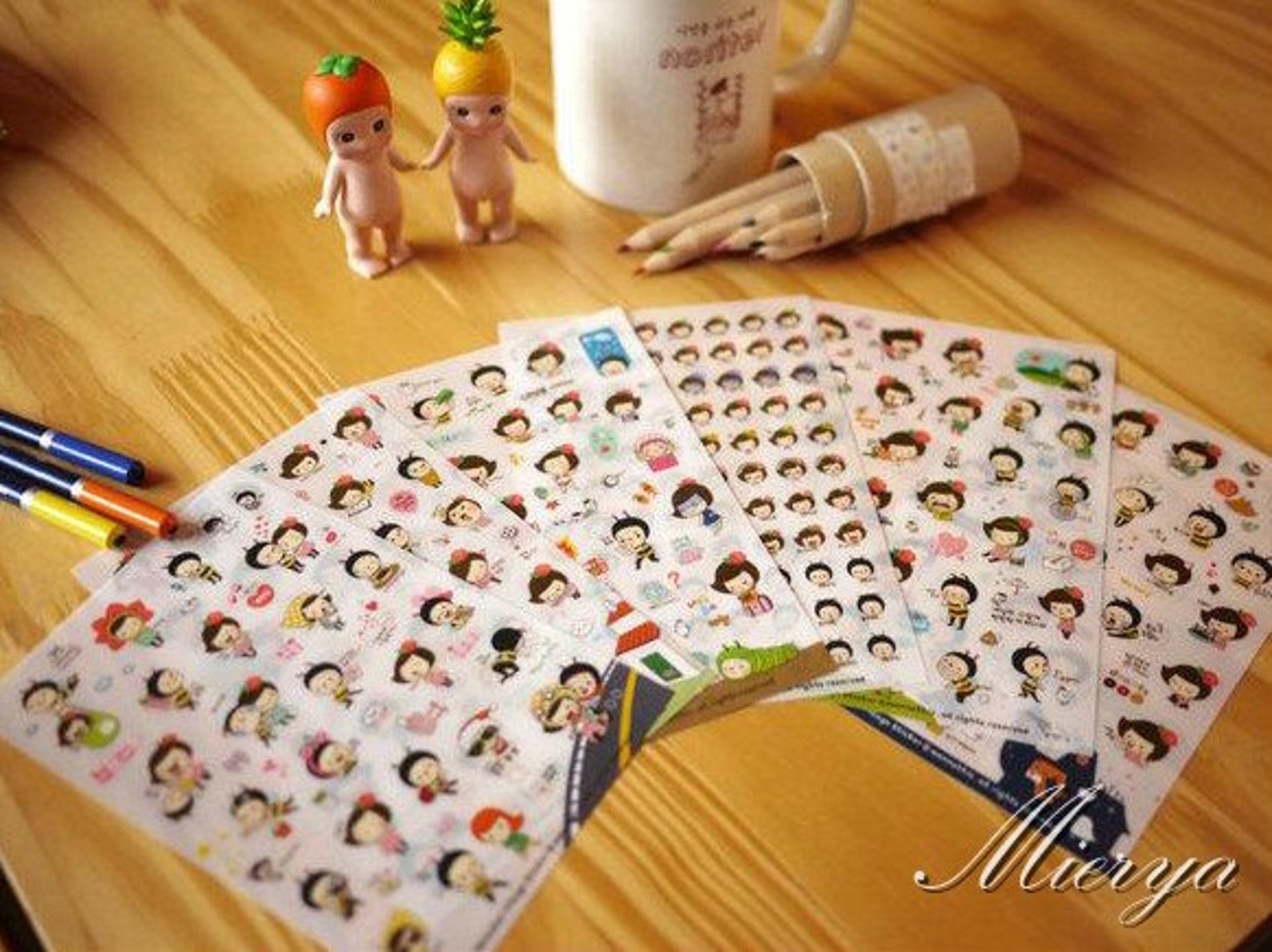 Honeybee Sticker Set Korean Sticker Set Diary Stickers | Etsy