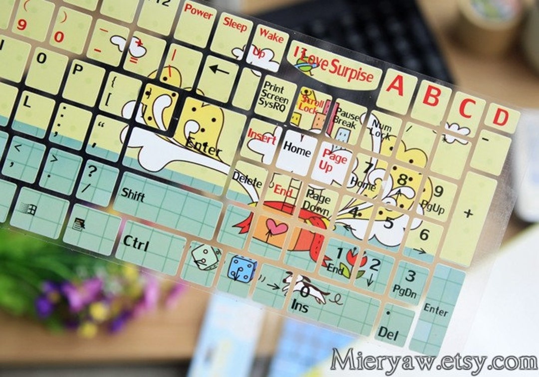 Vivid Keyboard Stickers PVC Sticker Waterproof Sticker Style 2 - Etsy