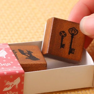 Vintage Stamp in Match Box Rubber Stamp Diary Stamp Wood Stamp Filofax ...