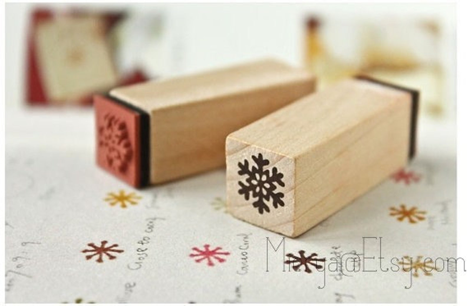 Christmas Style Stamp Set with Inkpad Rubber Stamp Deco - Etsy