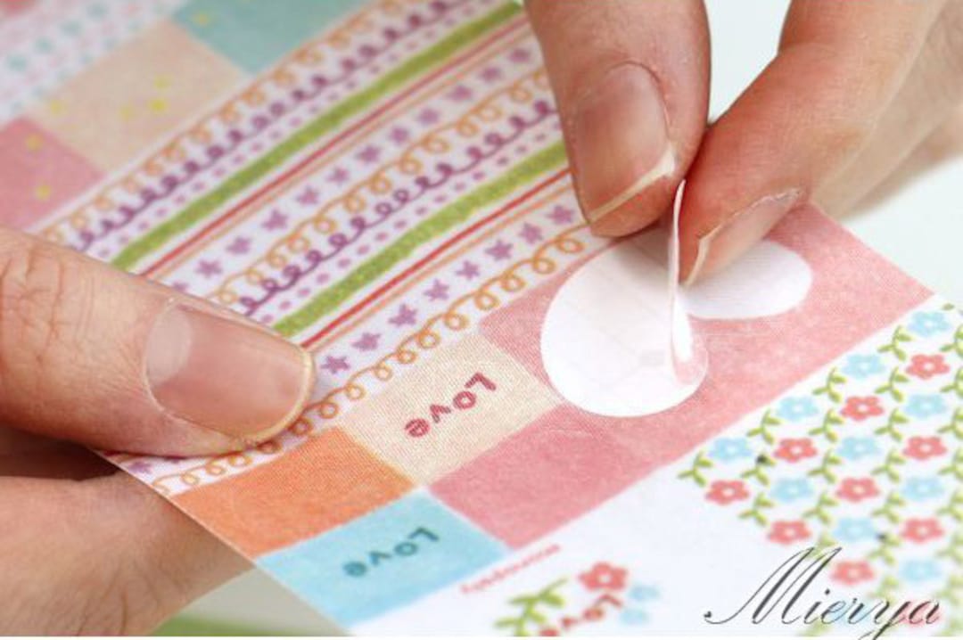 Cotton Fabric Sticker Deco Sticker Diary Sticker Label Sticker Ribbon ...