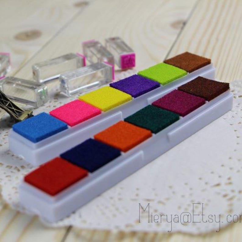 6 Colors Ink Pad - Stamp Ink - Stamp Pad - 2 Styles - Etsy