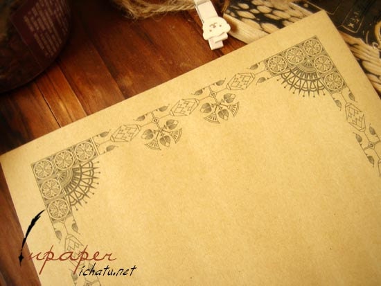 8 Sheets Vintage Style Lace Brown Writing Paper Stationery | Etsy