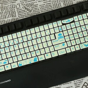 Skull Keyboard Sticker DIY 3D Foam Desktop Keyboard Decal Common Use ...