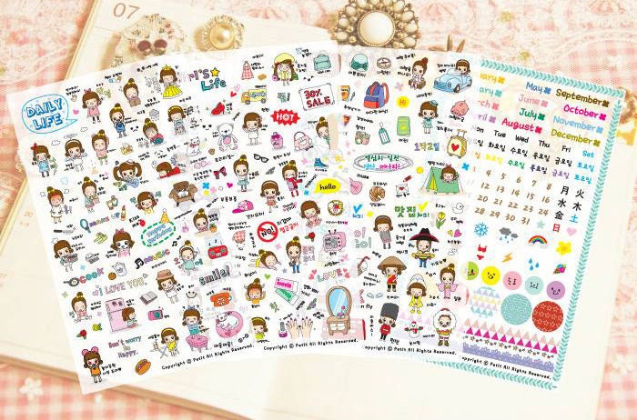 Daily Life Sticker Set Korean Sticker Diary Sticker Cell | Etsy
