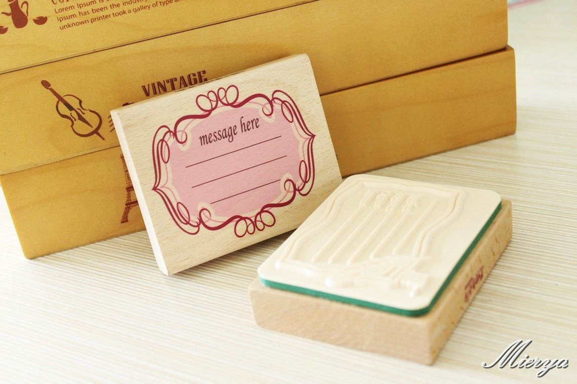 Big Size Message Stamp Set Wooden Rubber Stamp Diary Stamp - Etsy