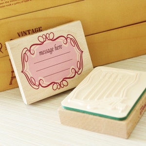 Big Size Message Stamp Set - Wooden Rubber Stamp - Diary Stamp - 9cm X7 ...