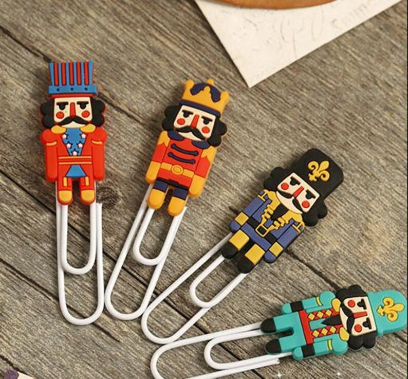 Book Mark Set Rubber Head Paper Clips Clip Bookmark | Etsy