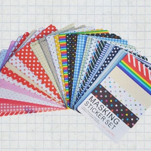 27 Sheets Masking Sticker Set - Paper Stickers - Deco Stickers - Basic ...