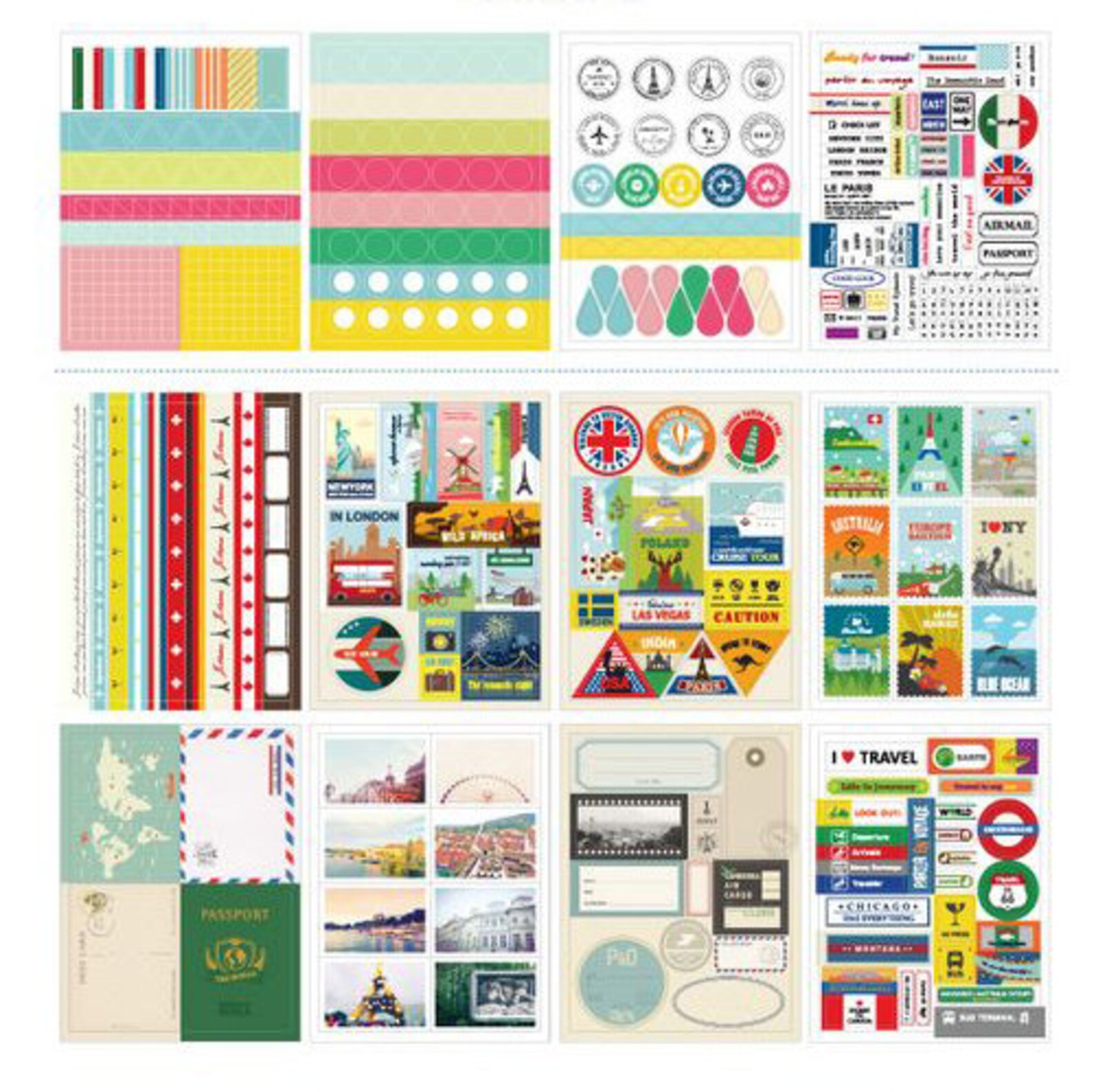 12 Shees Daily Deco Stickers Diary Stickers Masking | Etsy