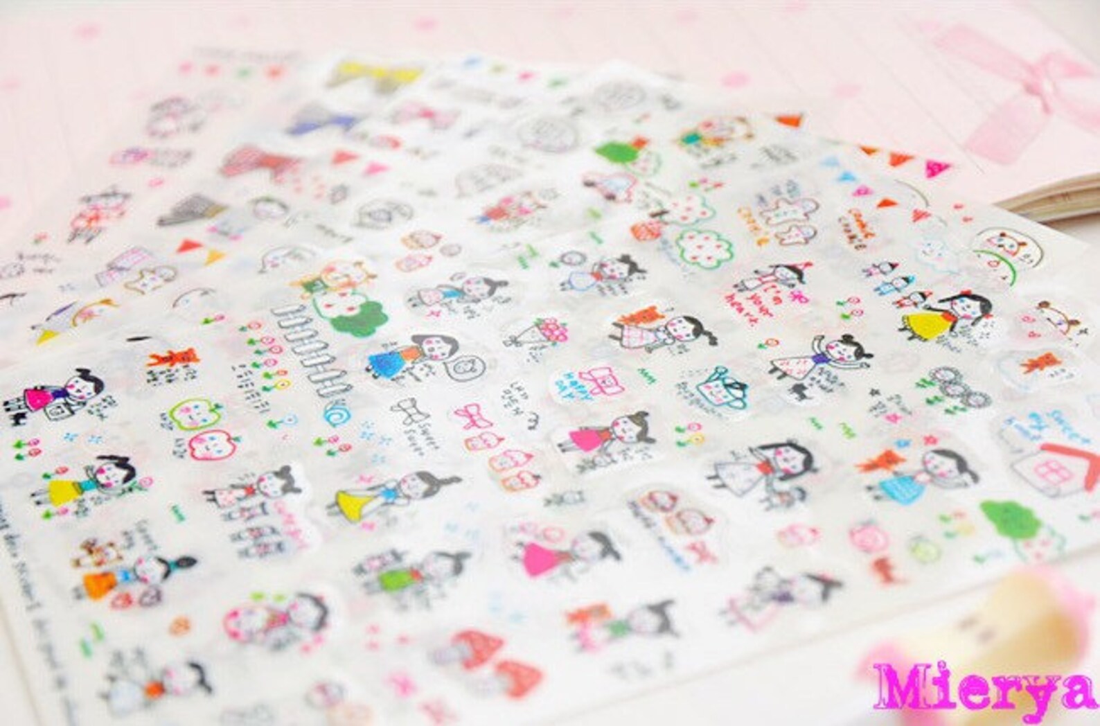 Korean Girl Sticker Set Diary Sticker Deco Sticker - Etsy