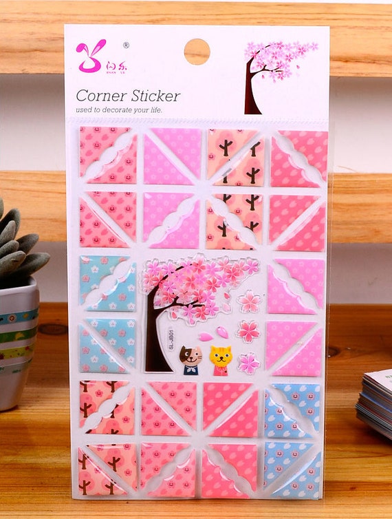 3D Corner Sticker Deco Sticker Diary Sticker Epoxy | Etsy