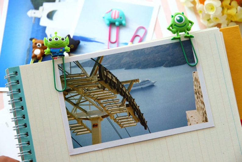 Lovely Monster Rubber Head Paper Clips Clip Bookmark | Etsy