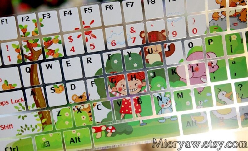 Vivid Keyboard Stickers PVC Sticker Waterproof Sticker | Etsy