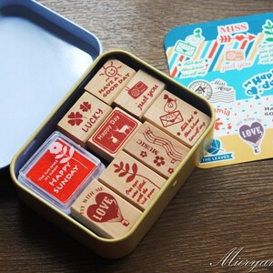 High Quality Tin Box Pack Rubber Stamp Ink Pad and Sticker Set - Etsy