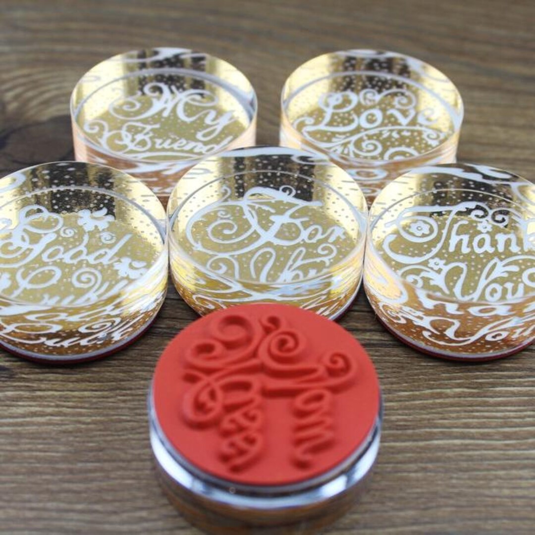 6 Pcs Crystal Glass Lace Stamps - Rubber Stamp - Diary Stamp - Filofax ...