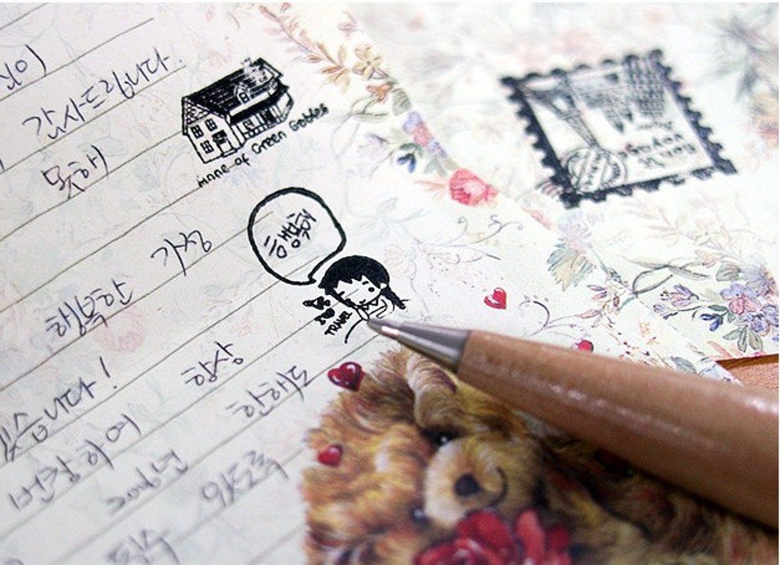 Stamp Gift Setwith Inkpad Rubber Stamps Korean Stamps - Etsy