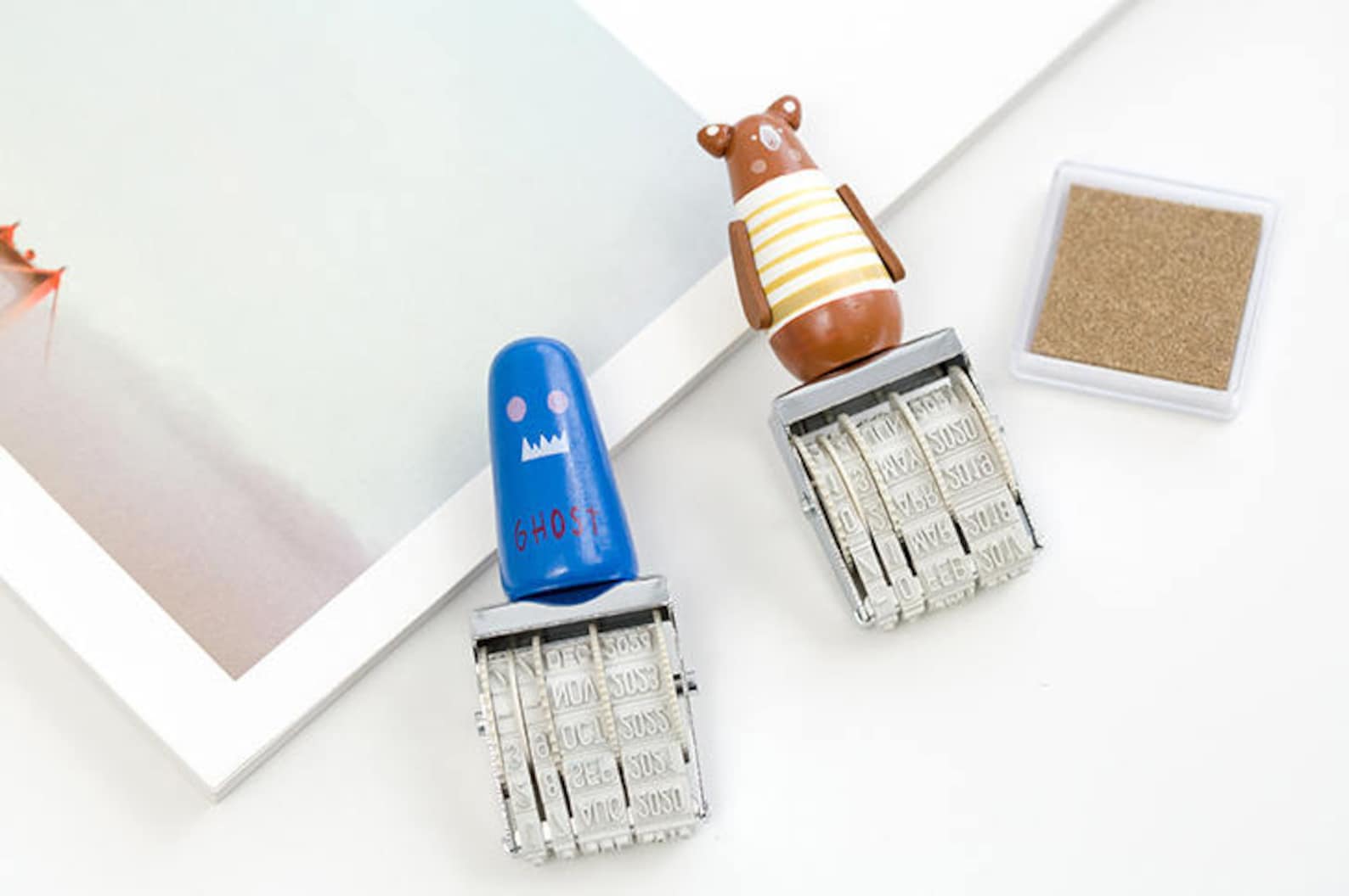 Vintage Style Wood Stamp With Stand Date Stamp Roller Seal - Etsy