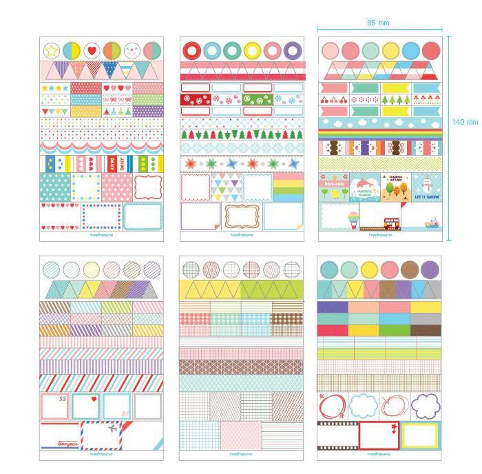 Drawing Market Stickers Deco Stickers Diary Stickers 6 - Etsy