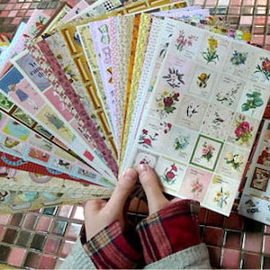 Pictorial Sticker Set - Euro Vintage Sticker Set - Paper Sticker Set ...