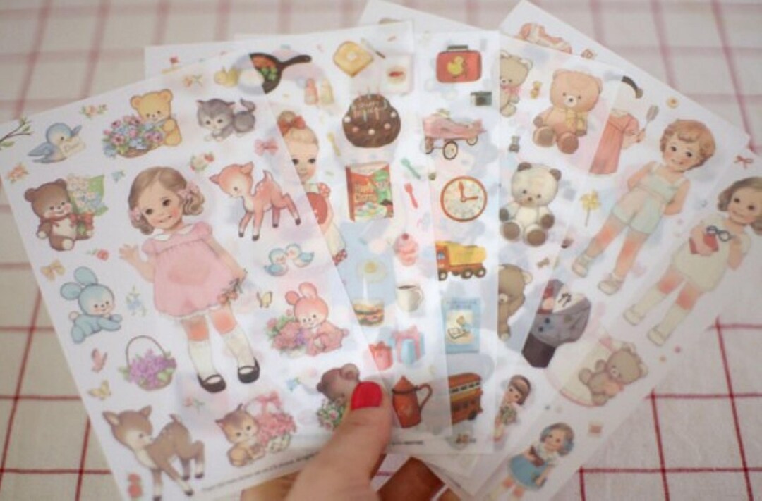 PVC Doll Mate Sticer Set - Deco Stickers - Diary Stickers - 6 Sheets - Etsy