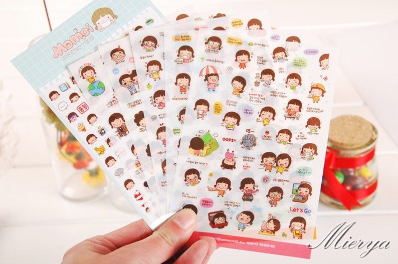 Momoi Sticker Ver 2 Set Korean Sticker Diary Sticker - Etsy